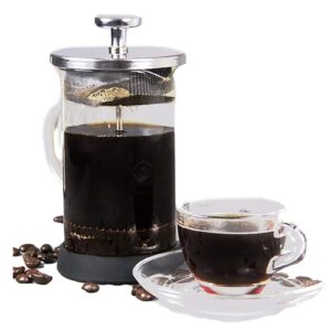 tongsh french coffee press espresso and tea maker stainless steel plunger and heat resistant glass