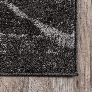 nuLOOM 2x6 Thigpen Contemporary Area Rug, Charcoal, Abstract Lines, Non-Slip Backing, Stain Resistant, For Bedroom, Dining Room, Living Room, Hallway, Office, Kitchen, Entryway