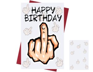 funny rude birthday card for men & women - offensive sarcastic birthday card – rude birthday card for friends, family, lover, coworkers, etc.