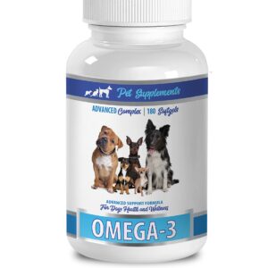 PET SUPPLEMENTS & NUTRITION LLC Dog Skin Dry - Dog Omega 3 Essential Fatty ACIDS - Advanced Formula - Hair and Coat Health - Natural - Dog Omega 3 6 9-1 Bottle (180 Softgels)