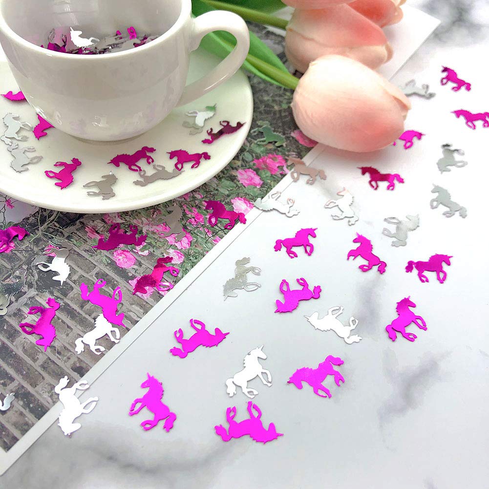 Birthday Confetti Unicorn Party Table Decorations Table Confetti Metallic Foil Unicorn Party Wedding Birthday Baby Shower Bridal Shower Festival Theme Party Decorations Supplies