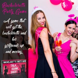 Bachelorette Party Games | 3-in-1 Game to Celebrate the Bride to Be | Fun Drinking Games and Dares for Girls’ Night Out! | Essential Bachelorette Party Supplies/Girls Night Out Party Supplies