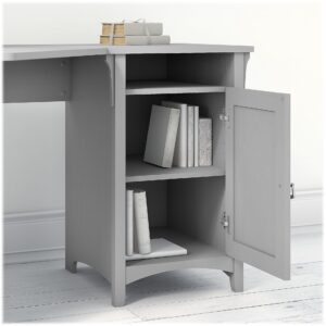 Bush Furniture Salinas 55 Inch W Corner Desk with Storage Cabinet, Cape Cod Gray (SAD155CG-03)