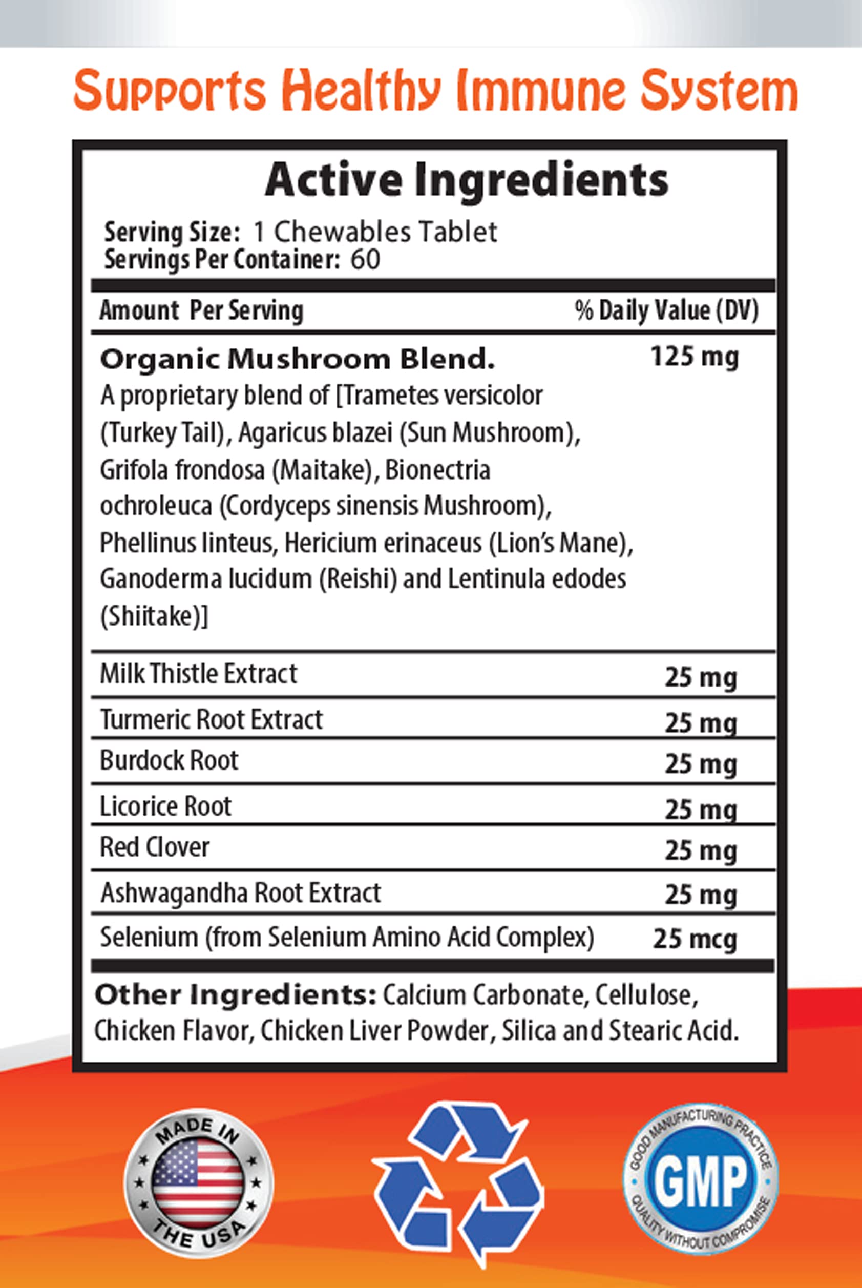 MY LUCKY PETS LLC Dog antioxidant Treats - Dog Immune Support - Overall Health and Wellness Boost - ANTIOXIDANT - Liver Health - Dog Mushroom Supplement - 1 Bottle (60 Treats)