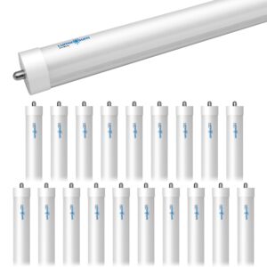 luminosum t8/t10/t12 led tube light 8 foot 40w, 80w equivalent, single pin fa8 base, dual-end power ballast bypass, frosted cover, daylight 5000k, etl certified, 20-pack