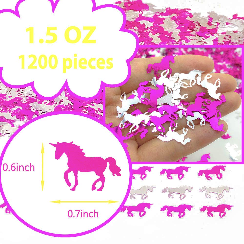 Birthday Confetti Unicorn Party Table Decorations Table Confetti Metallic Foil Unicorn Party Wedding Birthday Baby Shower Bridal Shower Festival Theme Party Decorations Supplies