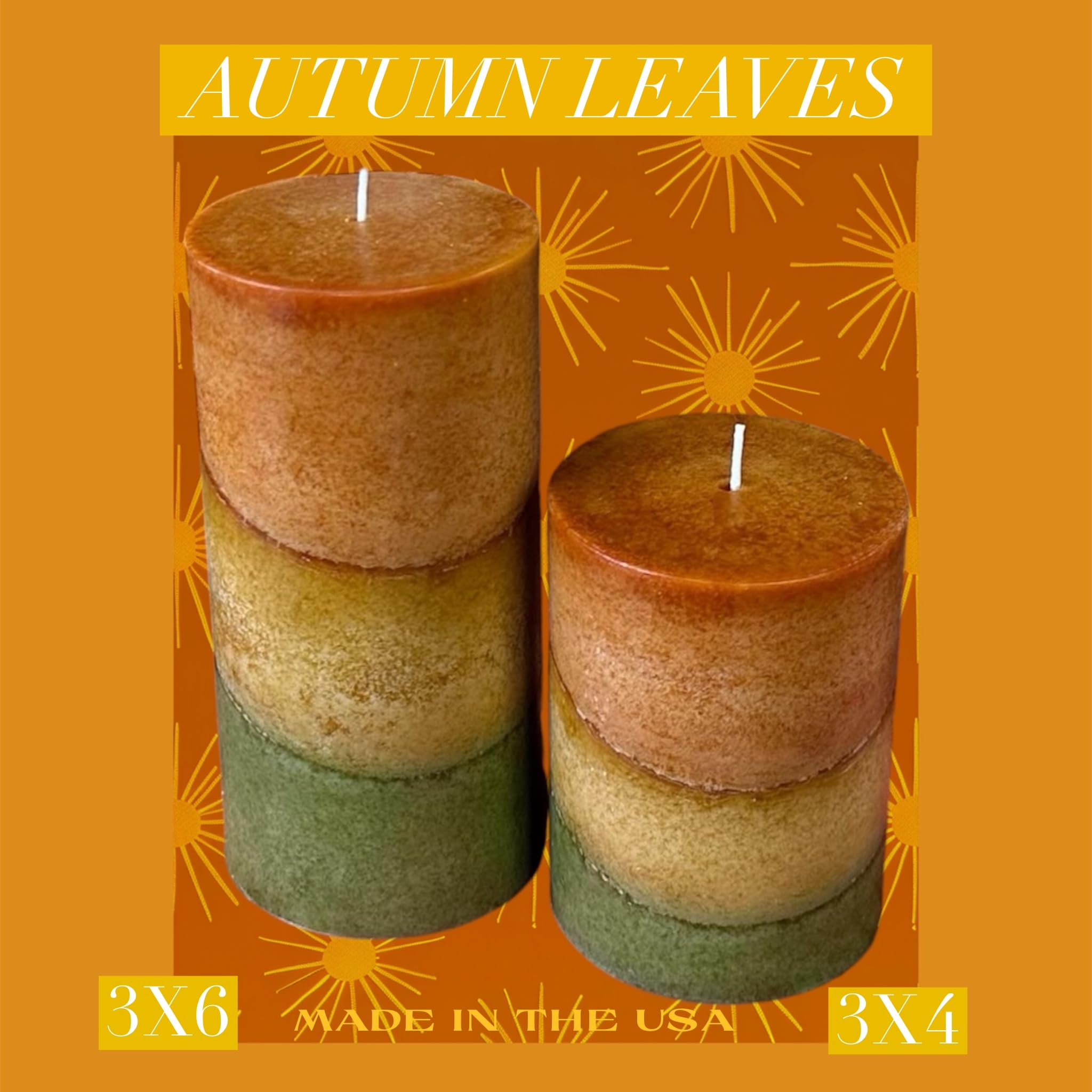 Wicks N More Autumn Leaves Scented Candle (3x6 Pillar)