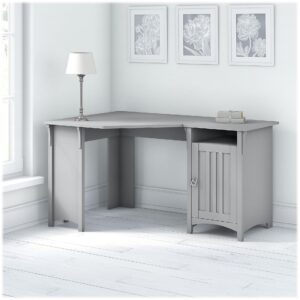 Bush Furniture Salinas 55 Inch W Corner Desk with Storage Cabinet, Cape Cod Gray (SAD155CG-03)