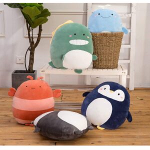 ARELUX Penguin Plush Cuddle Pillow Cute Penguin Stuffed Animal Plush Toy Penguin Plushies Room Decor Festival Penguin Accompany Christmas Birthday Gifts for Kids Boys Girls 16inch