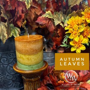 Wicks N More Autumn Leaves Scented Candle (3x6 Pillar)