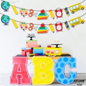 KatchOn, Back to School Decorations - Large, 10 Feet, No DIY | Back to School Banner, Teacher Appreciation Banner | Back to School Garland, Teacher Appreciation Decorations | Teacher Party Decorations