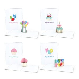 lovepop notecard 4-pack pop up cards, birthday cards, thank you cards with envelopes, thank you notes greeting cards, 3d card, greeting card, pop up notecard