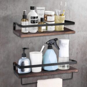 awekris shower caddies shower racks floating shelves storage shelf set of 2, hanging wall shelves decoration for bathroom, kitchen, bedroom, living room