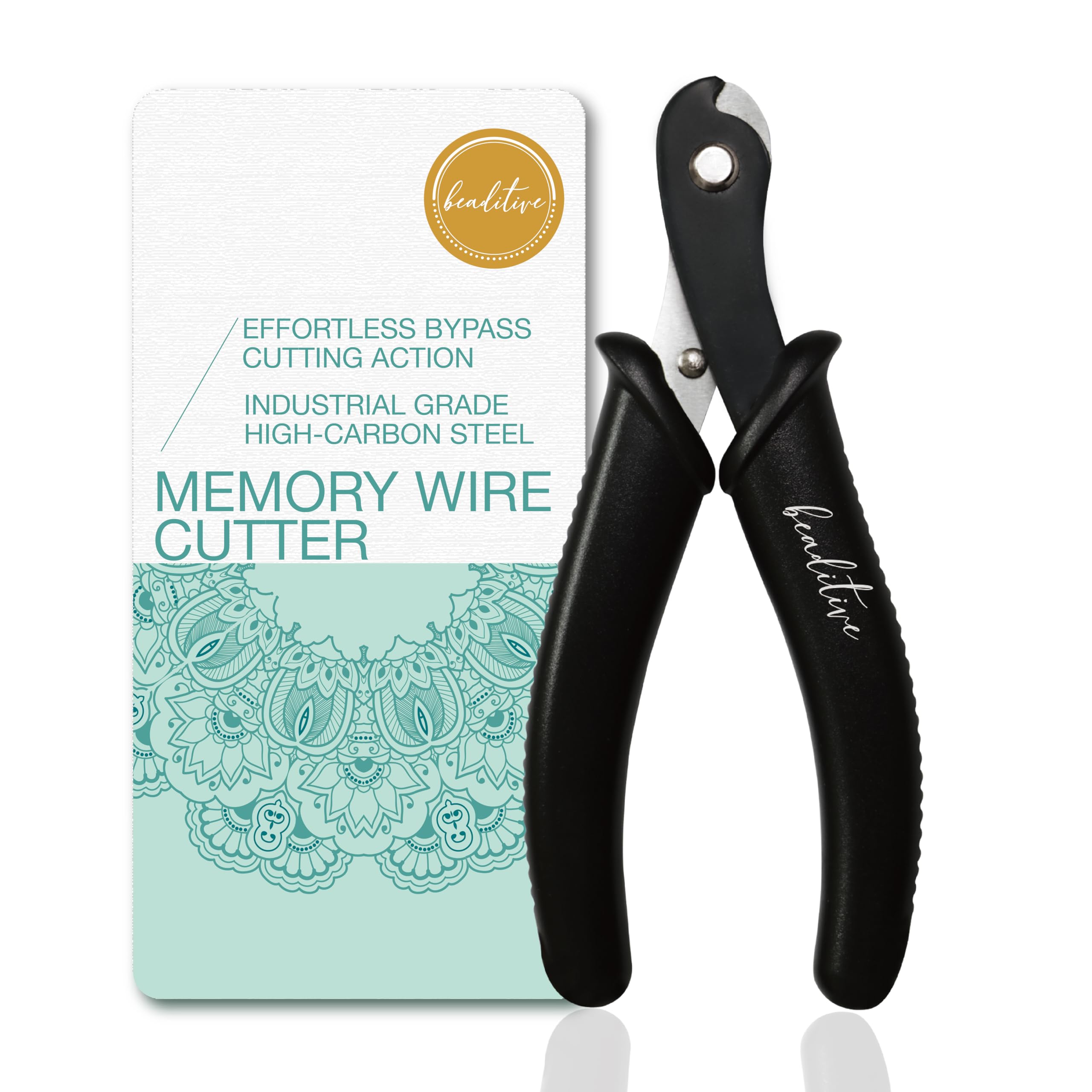 Beaditive Memory Wire Cutter | Jewelry Making, Beading, Crafting | High-Carbon Steel | 5-Inch (Black)