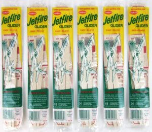 big game ~(6) jetfire balsa wood airplane glider guillows jet plane model kit #30 new