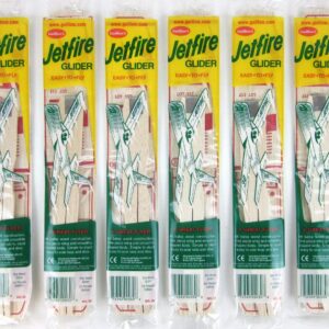 Big Game ~(6) JETFIRE Balsa Wood Airplane Glider GUILLOWS Jet Plane Model kit #30 New