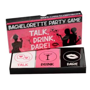 bachelorette party games | 3-in-1 game to celebrate the bride to be | fun drinking games and dares for girls’ night out! | essential bachelorette party supplies/girls night out party supplies