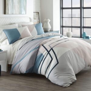 City Scene - Twin Duvet Cover Set, Soft Bedding with Matching Sham, Contemporary Home Decor (Thorton Blue, Twin)