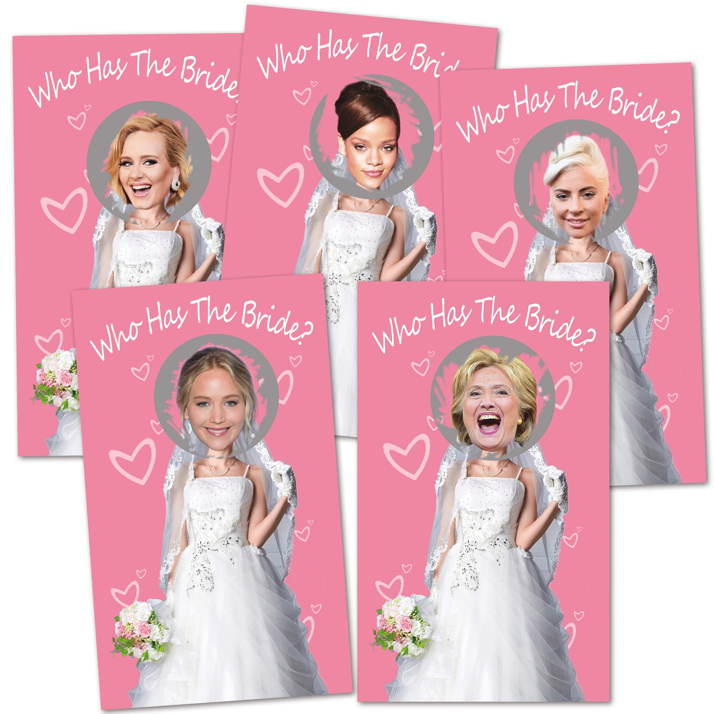 ukebobo Bridal Shower Games - Scratch Off Bridal Shower Game.Funny Bachelorette Party Games - Who Has The Bride - 33 Sheets Pink