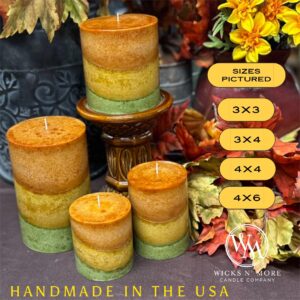 Wicks N More Autumn Leaves Scented Candle (3x6 Pillar)