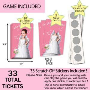 ukebobo Bridal Shower Games - Scratch Off Bridal Shower Game.Funny Bachelorette Party Games - Who Has The Bride - 33 Sheets Pink