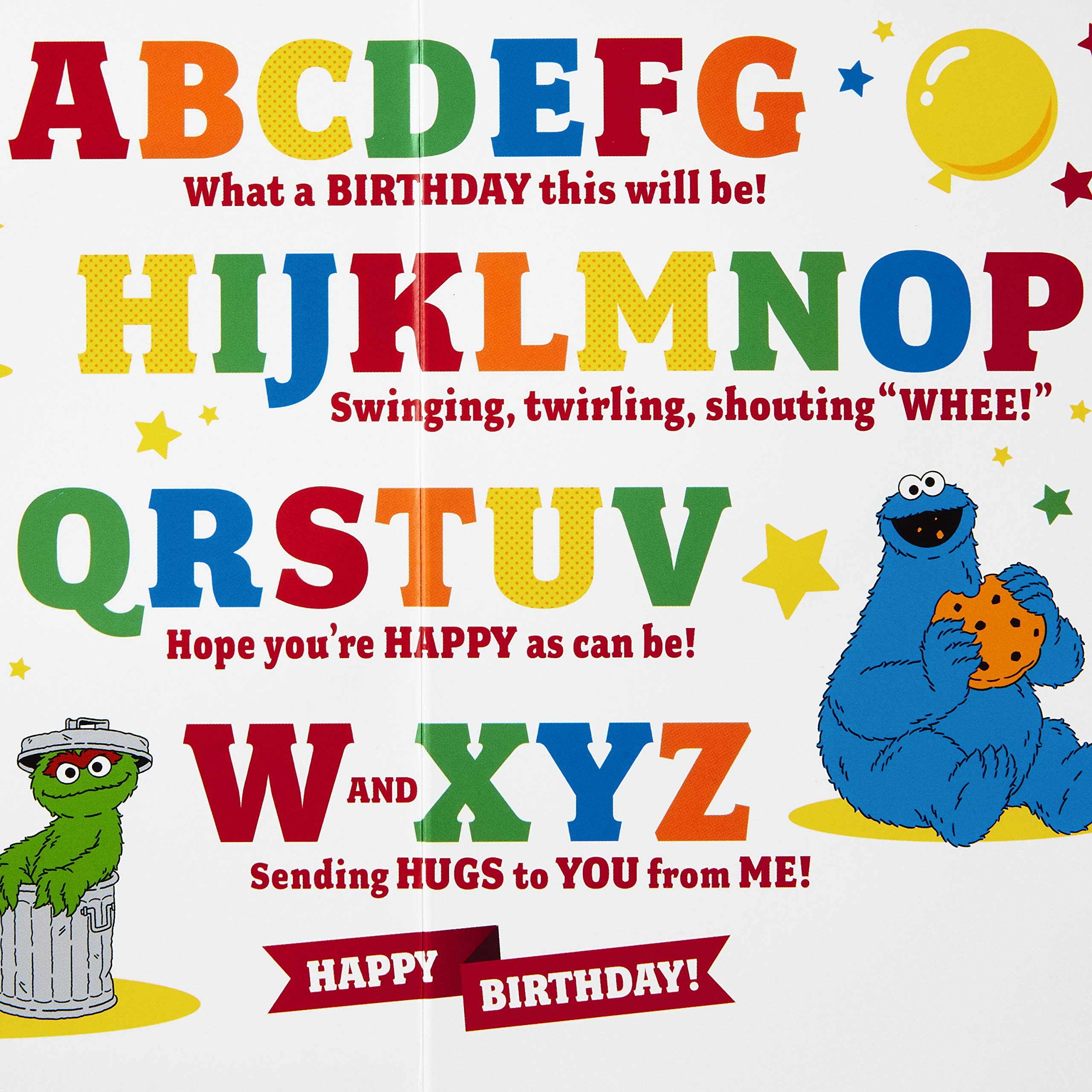 Hallmark Sesame Street Birthday Card For Kids (Birthday Abcs) (599RZB1384)