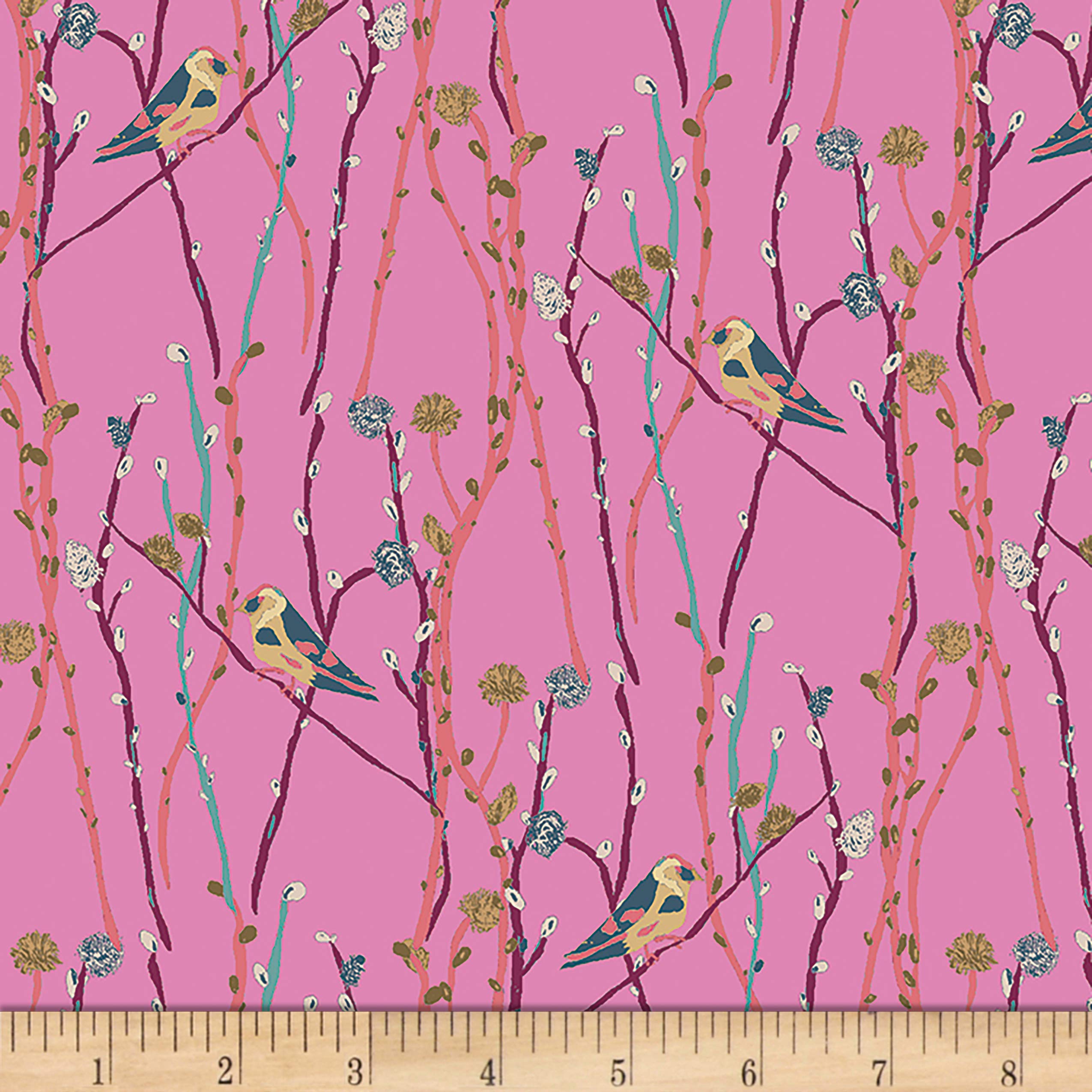 Art Gallery Fabrics Art Gallery Fusion Illusionist Vine Boho Fabric, Pink