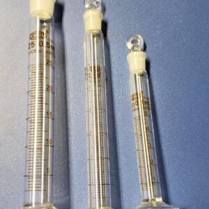 Lab Glass Cylinder with Stopper 5ml 10ml 25ml Graduated A Set Of 3 New