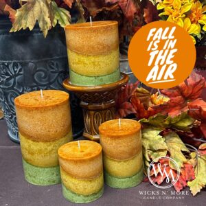 Wicks N More Autumn Leaves Scented Candle (3x6 Pillar)