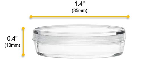 EISCO 25PK Disposable Petri Dish with Lid - Sterile - 35x15mm - Polystyrene - Triple Vented - Transparent