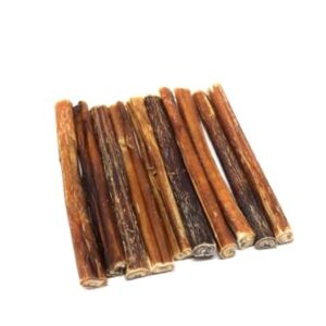 100% Natural 6-inch Thin Bully Sticks by Sancho and Lola's (35 Pack) Healthy, High Protein Dog Chew - Natural Scent Dogs Love