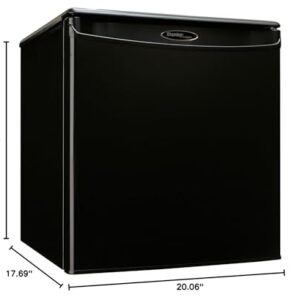 Danby DAR017A2BDD 1.7 Cu. Ft. Black Compact Refrigerator (Renewed)