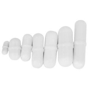 7Pcs Magnetic Stir Bar,PTFE B Type Rod Bead Lab Spin Cylinder,Medical Lab Mixing Blending Equipment for Magnetic Mixer