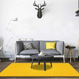 Yellow Brick Tile Wall Vector Area Rugs Floor Mat Non Slip Table Blanket Rugs Soft Door Mat Nursery Carpet for Living Room Home Indoor Outdoor Runner Rugs