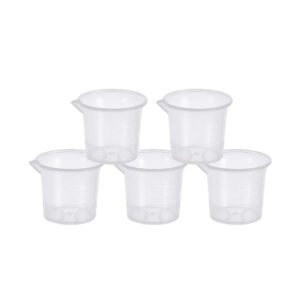 othmro 25ml chemistry experiment water graduated container griffin beaker clear 5 pcs