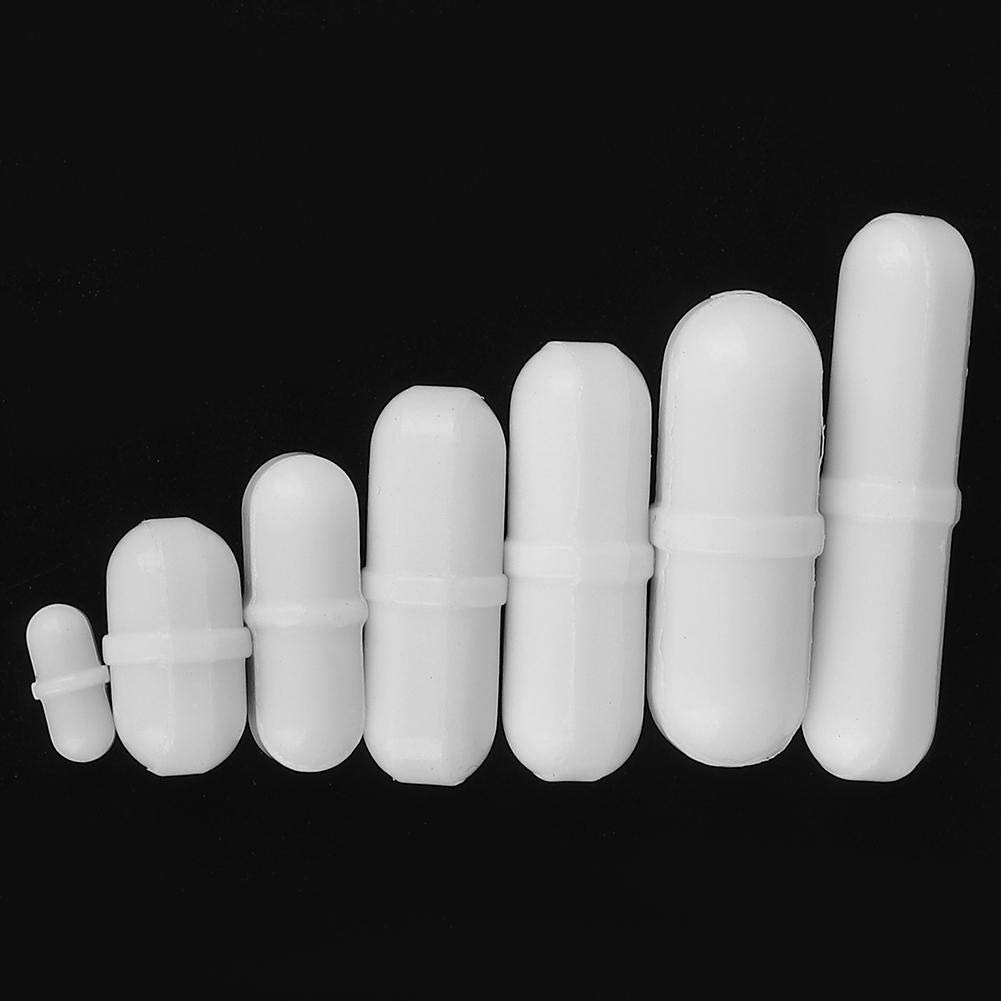 7Pcs Magnetic Stir Bar,PTFE B Type Rod Bead Lab Spin Cylinder,Medical Lab Mixing Blending Equipment for Magnetic Mixer