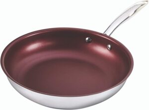 paderno canadian signature frying pan | stainless-steel pfoa-free non-stick cookware with riveted stay cool handles | 12.5-inch