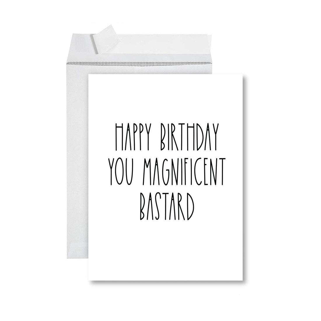 Andaz Press Funny Jumbo Birthday Card With Envelope 8.5 x 11 inch, Greeting Card, Happy Birthday You Magnificent Bastard