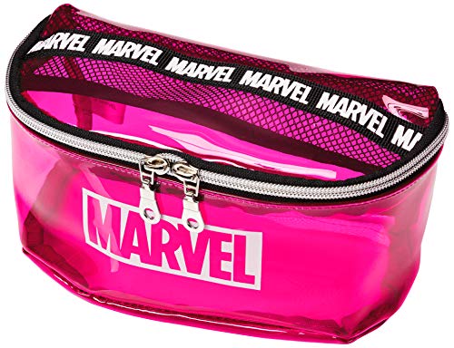 MARVEL(マーベル) Women's Marvel MV-172b PVC Full Open Pencil Case, Pink (MV-174), One Size