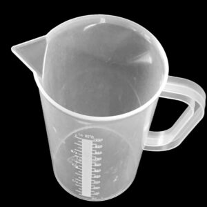 1L Plastic Graduated Beakers with Handles, Measuring Beaker 1000ml Plastic Measuring Cup