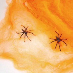 TOYANDONA 5 Sets Halloween Spider Web Stretch Cobweb Spooky Spider Webbing with 2 Fake Spiders for Halloween Decorations