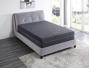 lexicon lyra 14-inch gel hybrid mattress, queen, gray