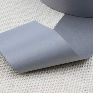 JINBING Sew On Silver Reflective Fabric Polyester Material DIY Tape for Clothing (1inch x 164feet)