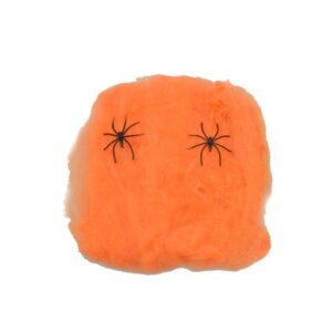 TOYANDONA 5 Sets Halloween Spider Web Stretch Cobweb Spooky Spider Webbing with 2 Fake Spiders for Halloween Decorations