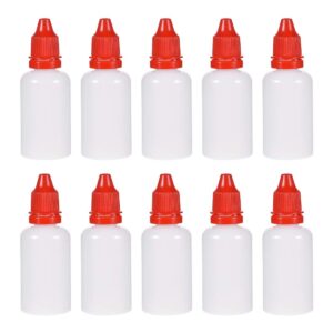 uxcell plastic dropper bottles, 30ml/1 oz empty squeezable dropper bottle with cap, red, pack of 20