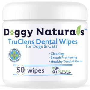 pet health pharma truclens dental wipes fro cats and dogs (50 count)…