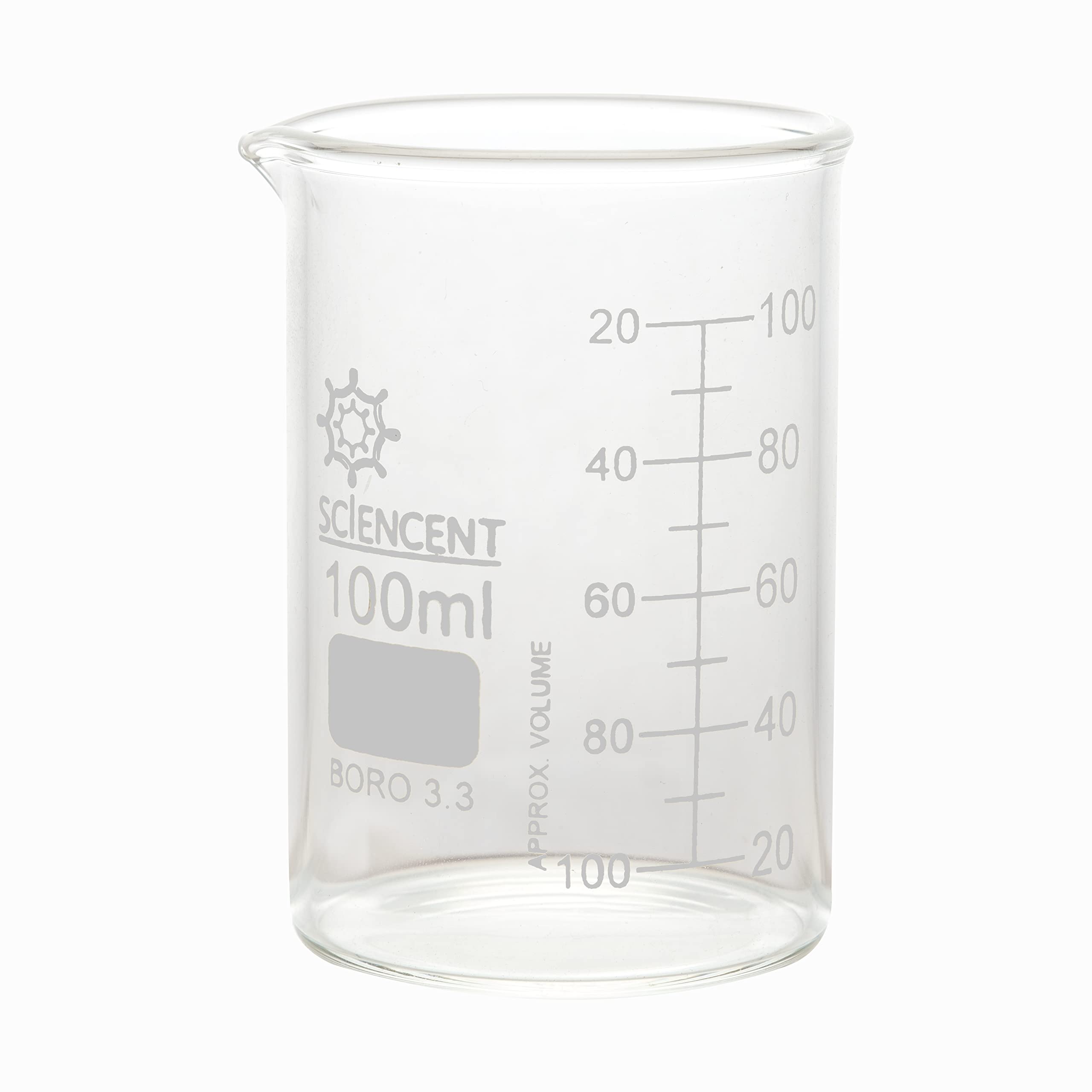 SCIENCENT Glass Beaker 100ml (Single)