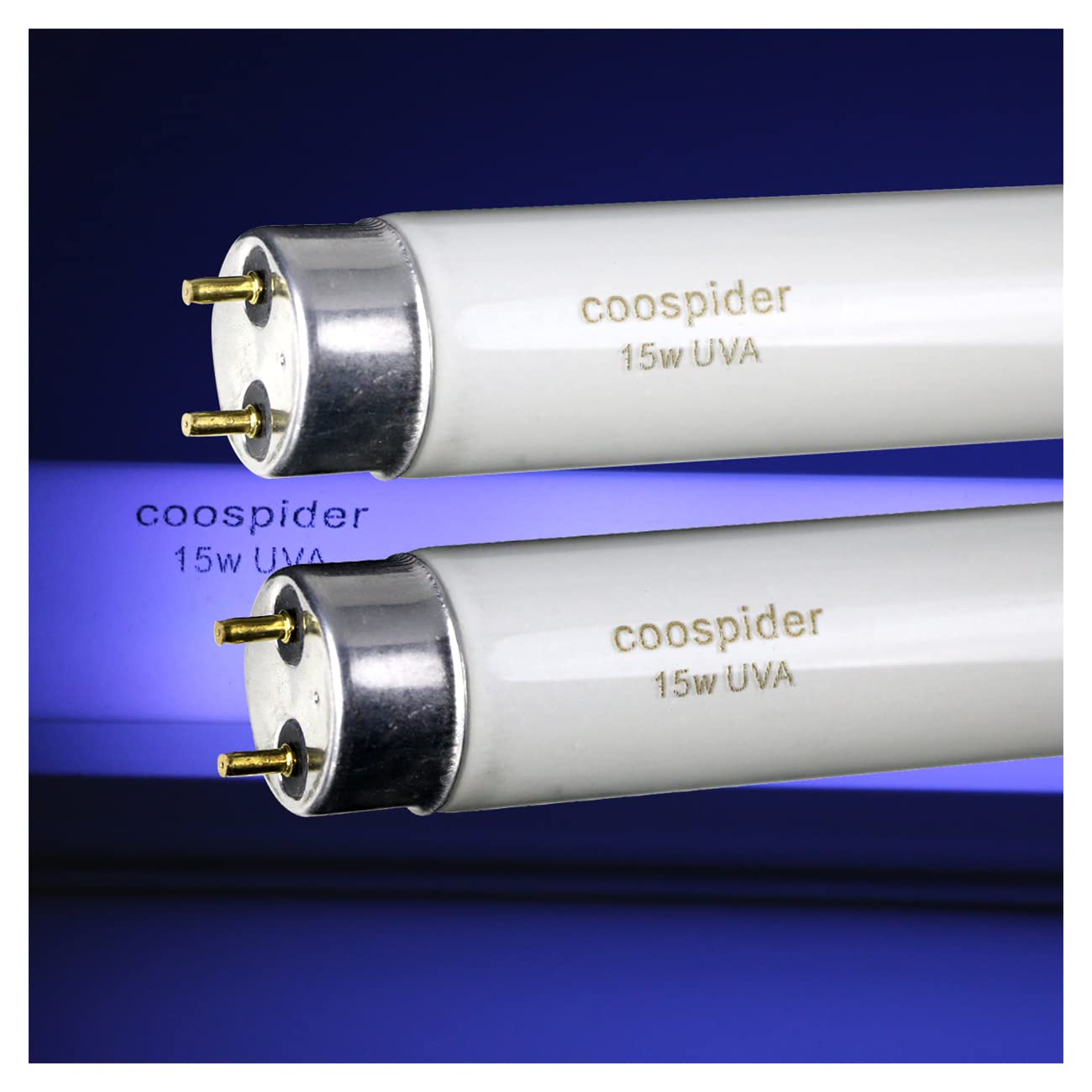 COOSPIDER 2-Pack 15W U/V BL CFL Compact Light Bulb for 30W Electric Zapper Replacement Straight Tube T8 F15 18 Inch