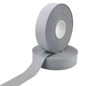 jinbing sew on silver reflective fabric polyester material diy tape for clothing (1inch x 164feet)