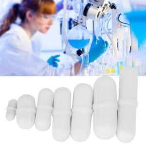 7Pcs Magnetic Stir Bar,PTFE B Type Rod Bead Lab Spin Cylinder,Medical Lab Mixing Blending Equipment for Magnetic Mixer